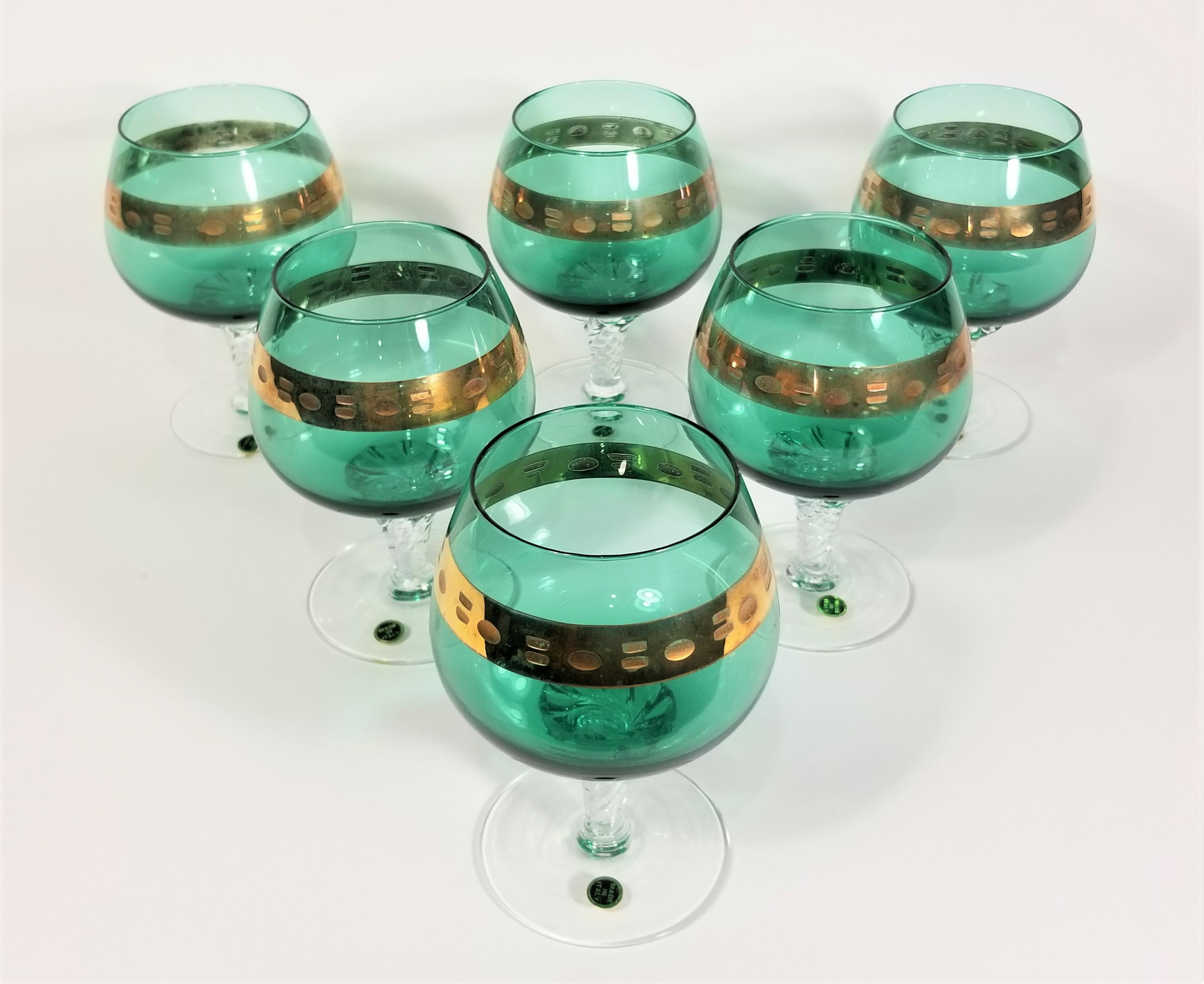 Italian Glassware Barware Stemware Made in Italy Mid-Century Unqused ...