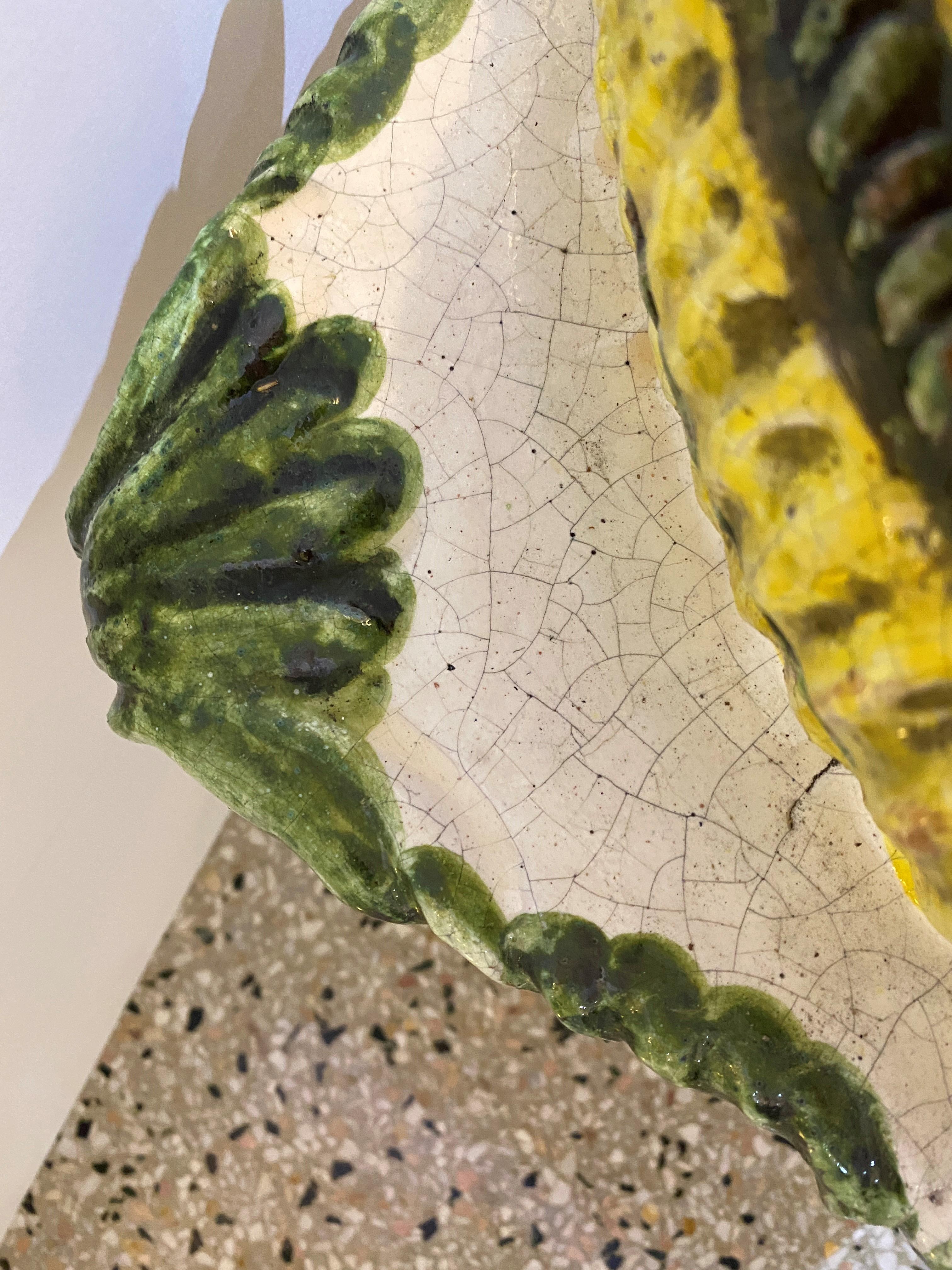 Italian Glazed Terracotta Garden Stool at 1stDibs
