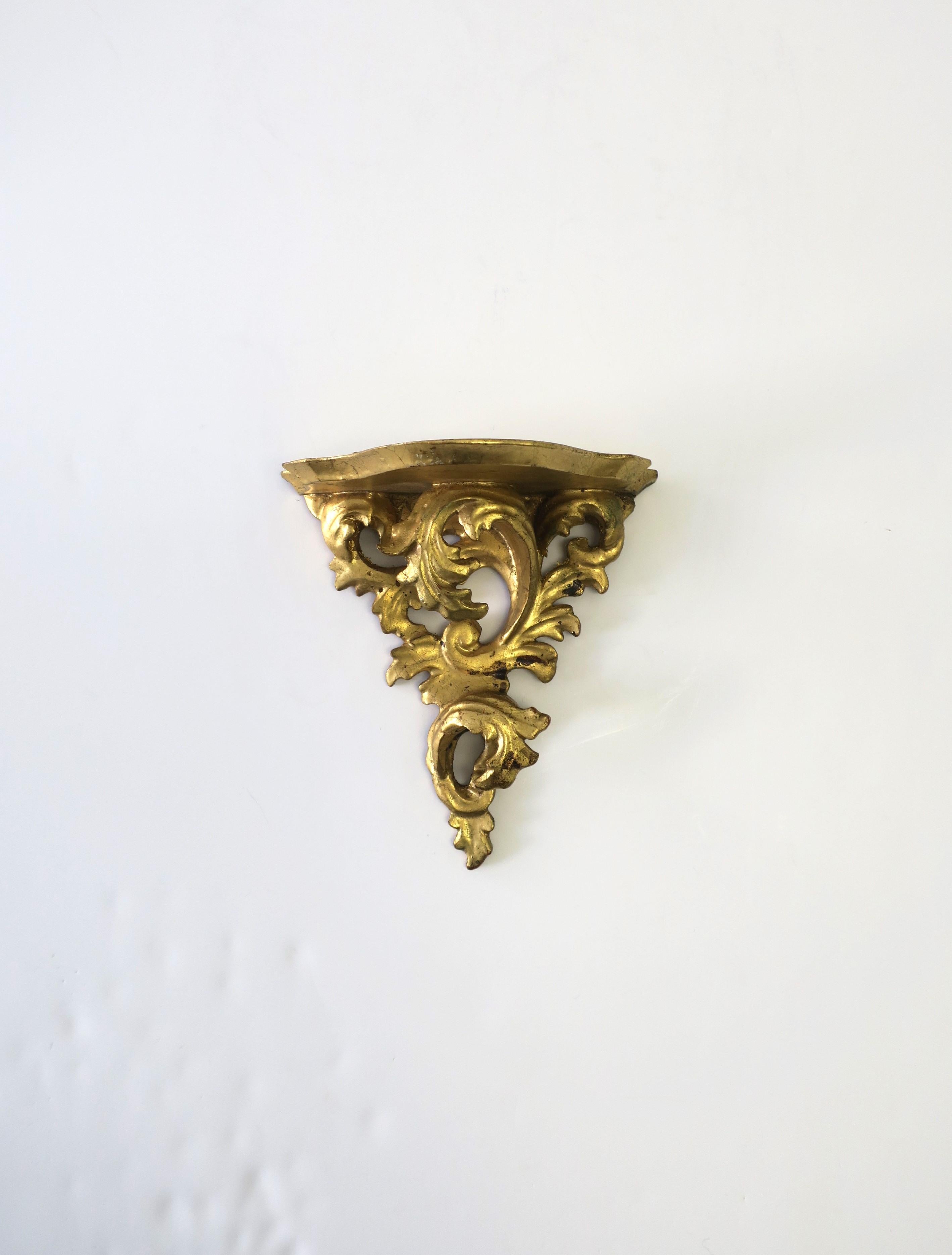 Italian Gold Gilt Wall Shelf in the Rococo Style at 1stDibs