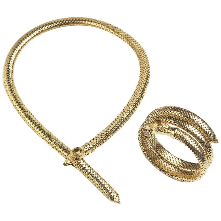 Italian Gold Snake Suite at 1stDibs | snake in italian