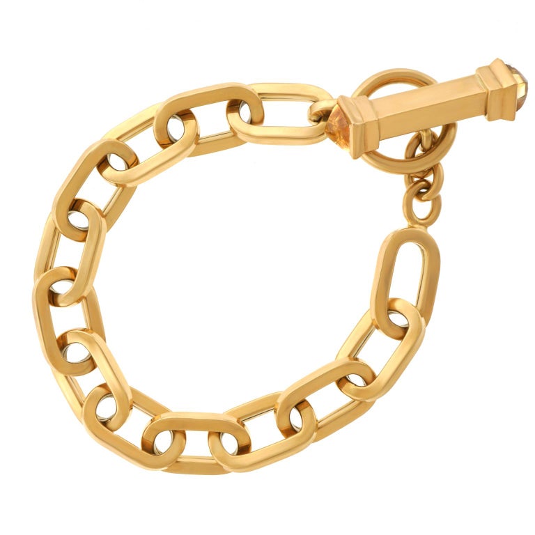 Italian Gold Toggle Bracelet at 1stDibs