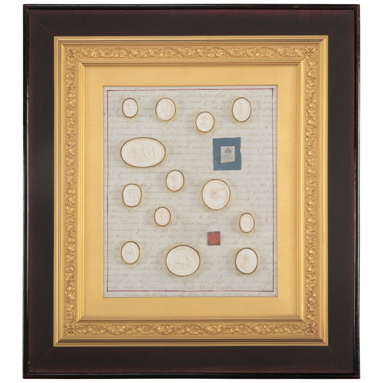 Italian Grand Tour Framed Intaglio Collection at 1stDibs
