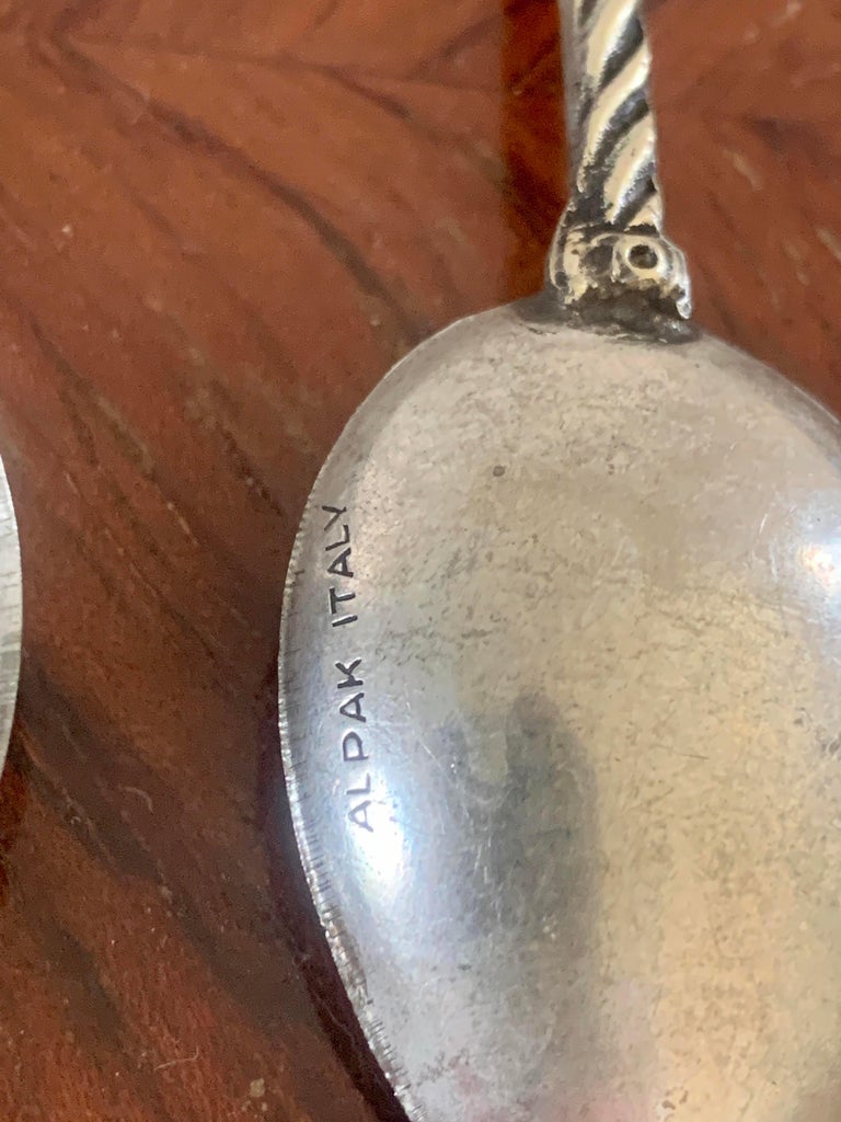 Italian Grand Tour Style Spoons, a Set of 12 For Sale at 1stDibs