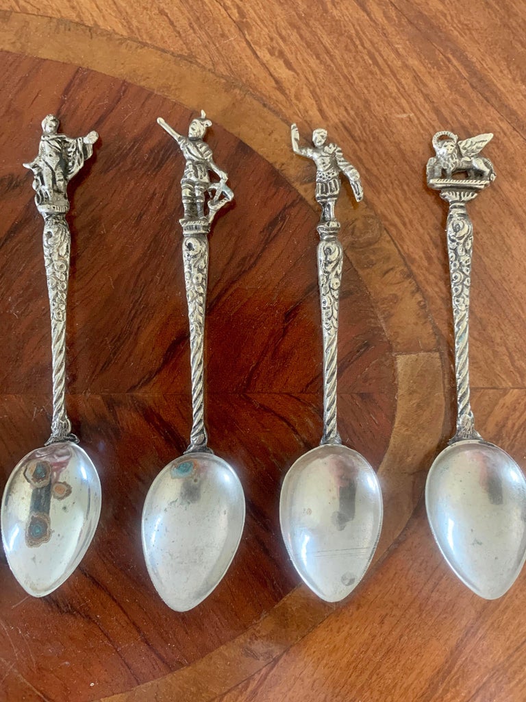 Italian Grand Tour Style Spoons, a Set of 12 For Sale at 1stDibs