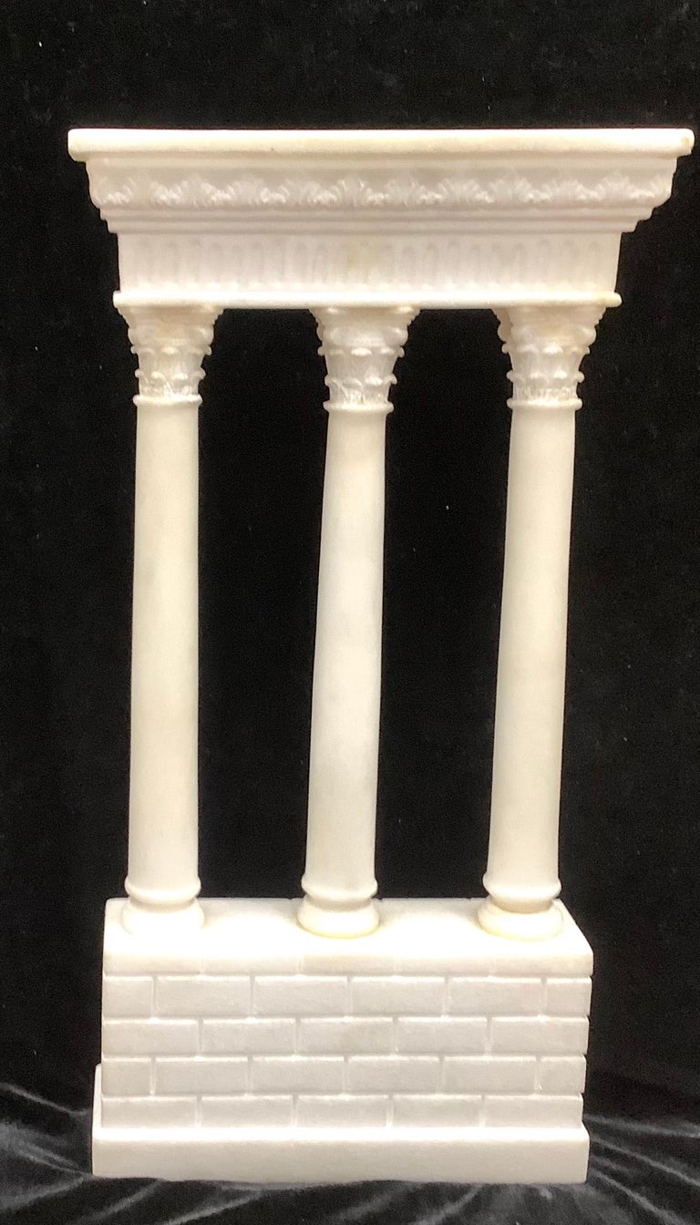 Italian Grand Tour White Marble Model of Ruins For Sale at 1stDibs
