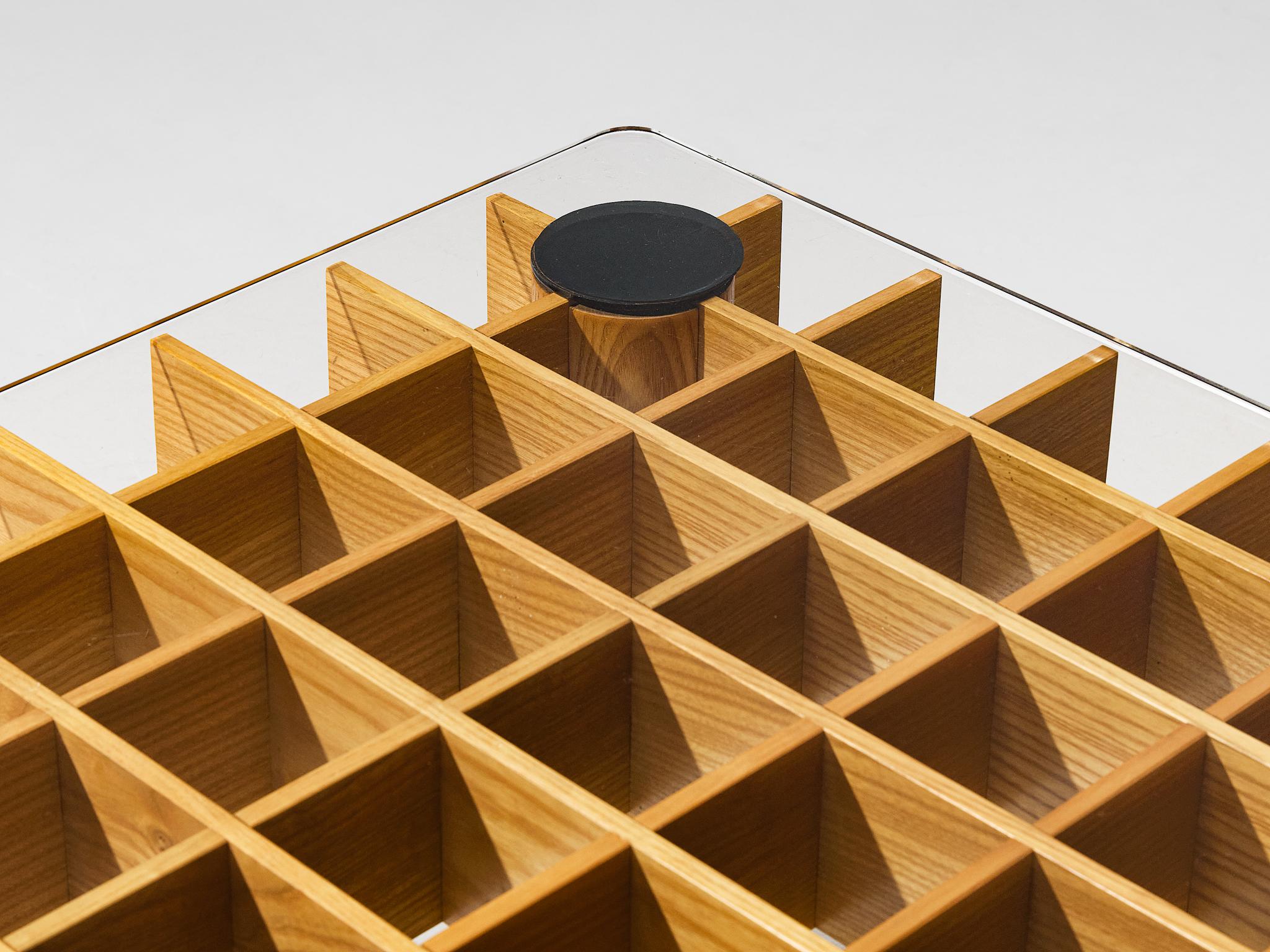 Italian Graphic Coffee Table in Maple For Sale at 1stDibs