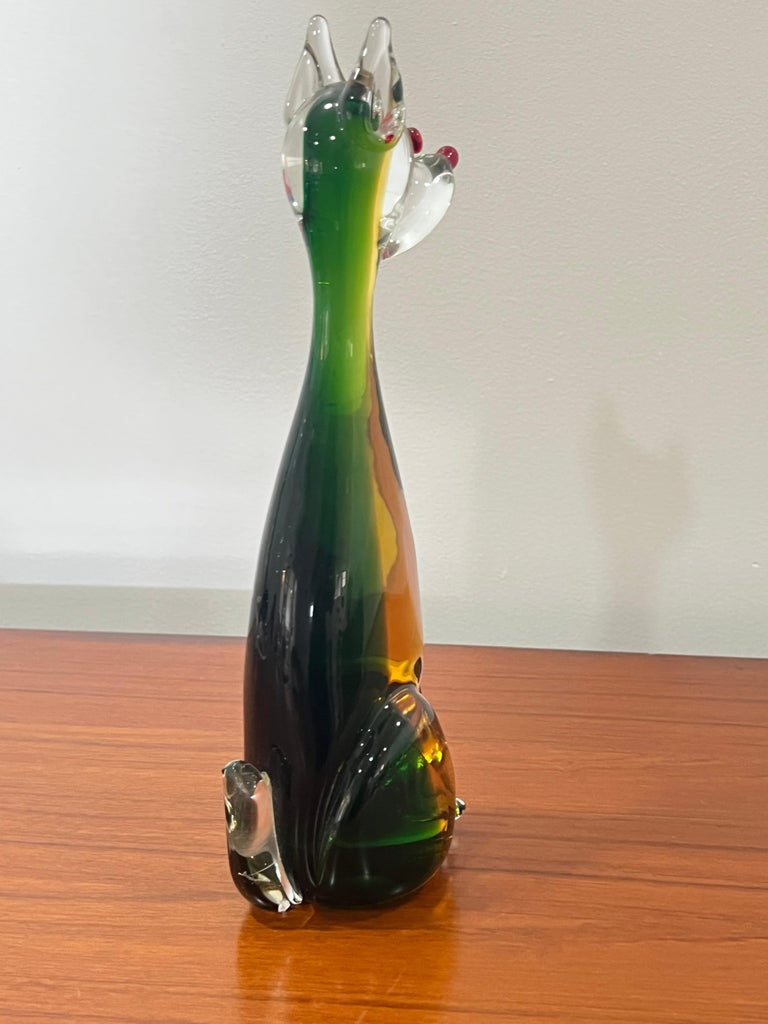 Italian Green Murano Glass Dog Sculpture, 1960s For Sale at 1stDibs ...