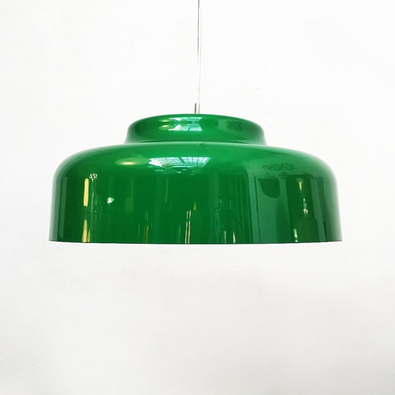 Italian Green Perspex and Chromed Steel Ceiling Lamp, 1970s For Sale at ...