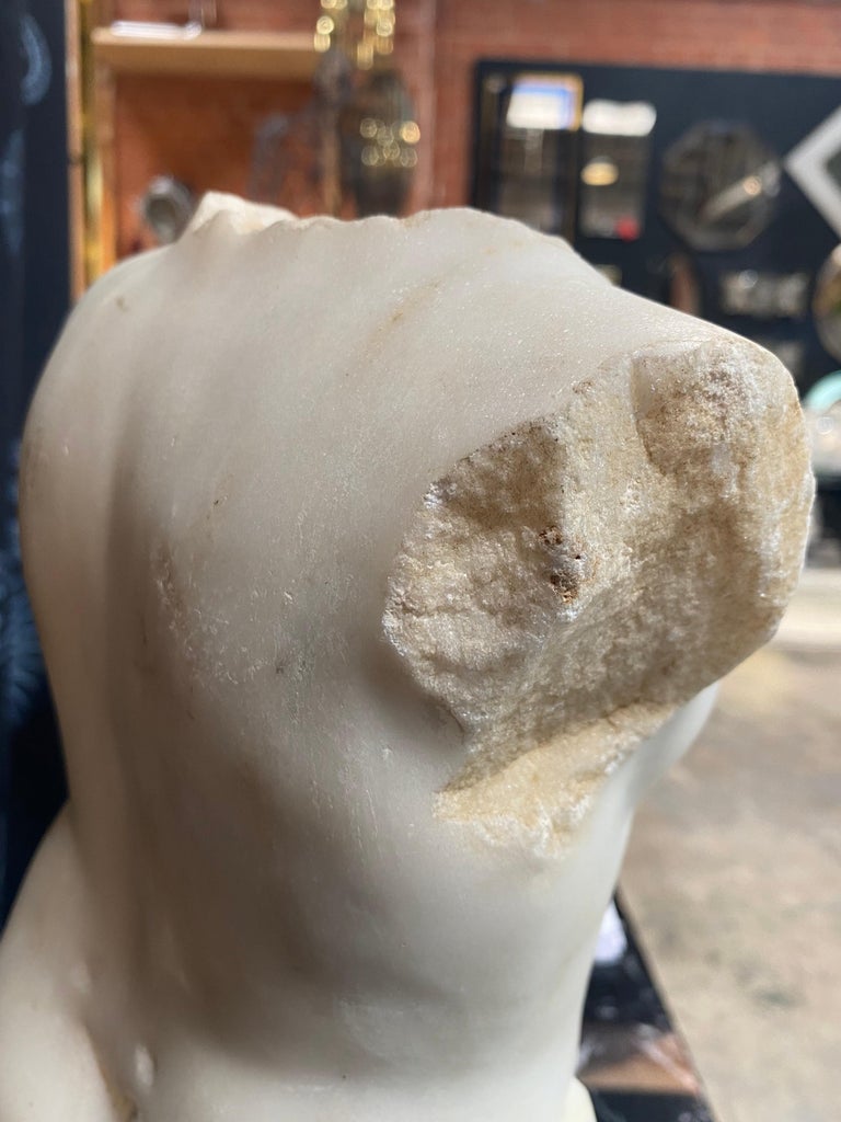 Italian Half Bust Woman Sculpture, 1950s For Sale at 1stDibs