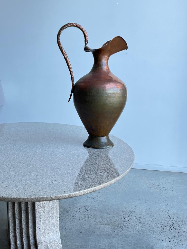 Italian Hammered Large Copper Vase For Sale at 1stDibs