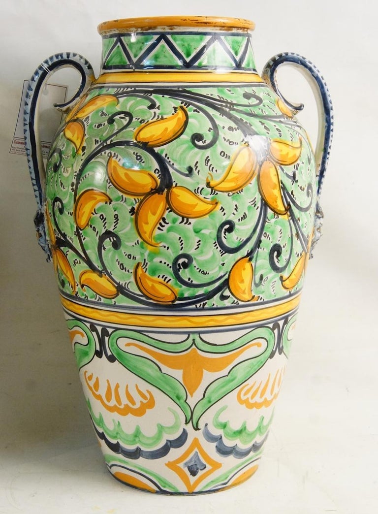 Italian Hand Painted Amphora Oil Jars at 1stDibs | amphora jars