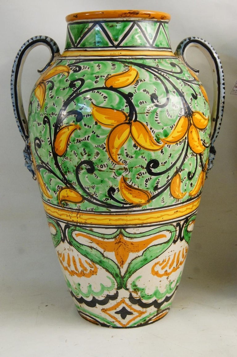Italian Hand Painted Amphora Oil Jars at 1stDibs | amphora jars