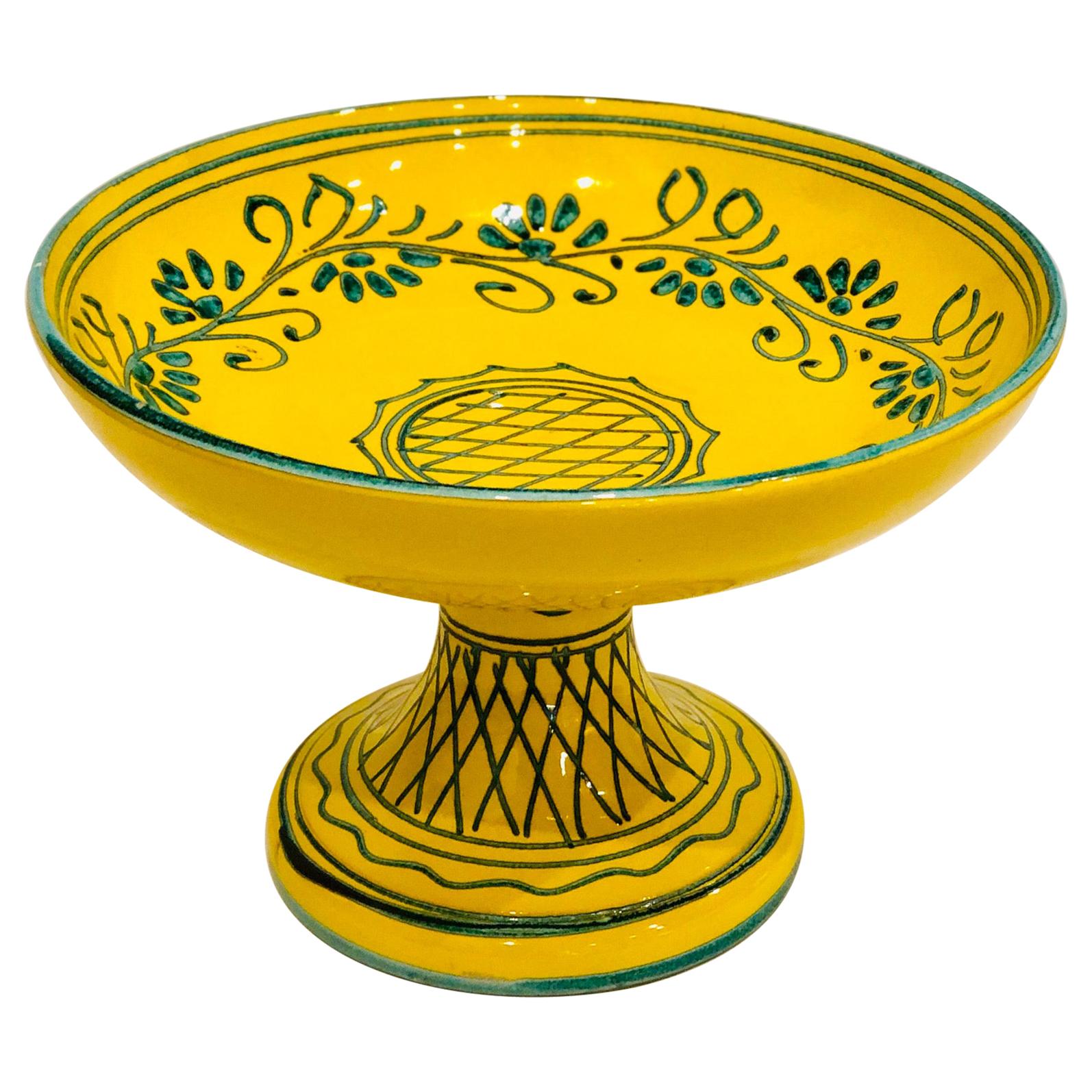 Vintage Bitossi for Goodfriend Imports Foglia Compote Bowl Centerpiece ...