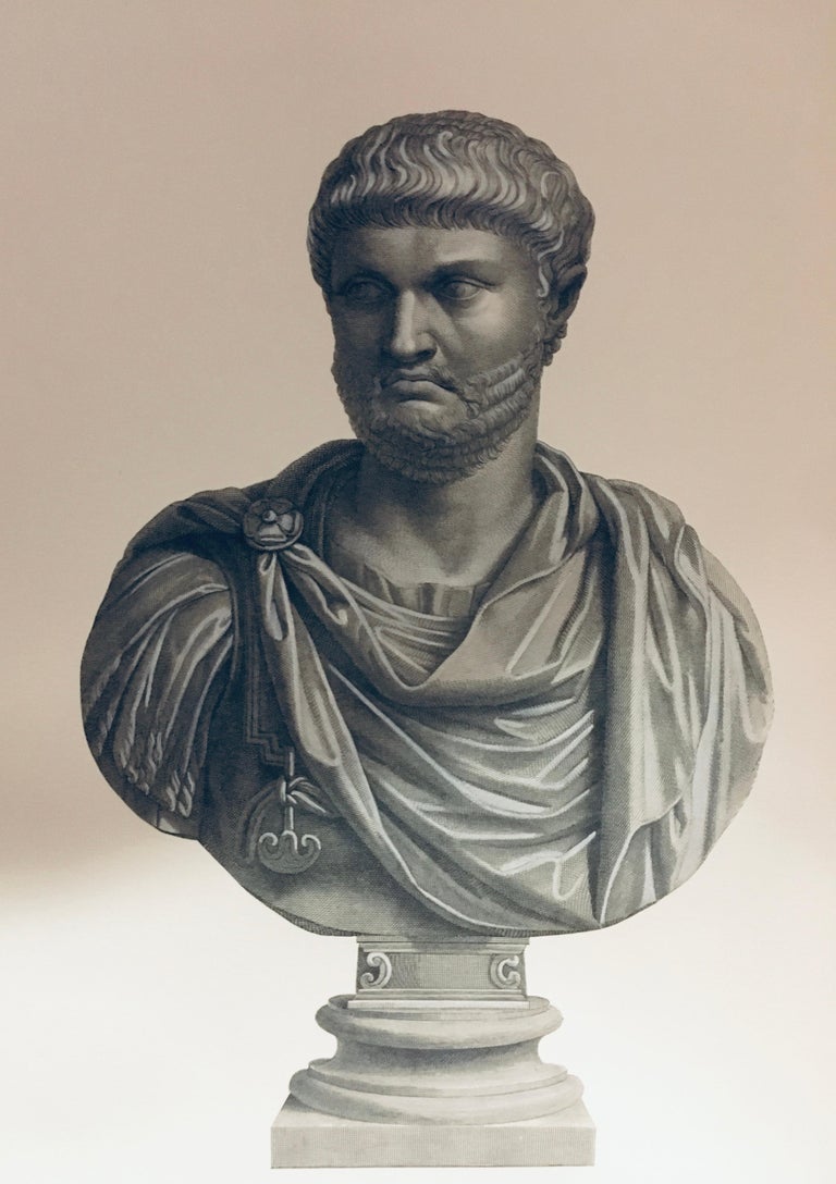 Italian HandPress Roman Emperor Print with Black Patinated Frame 1 of 2 ...