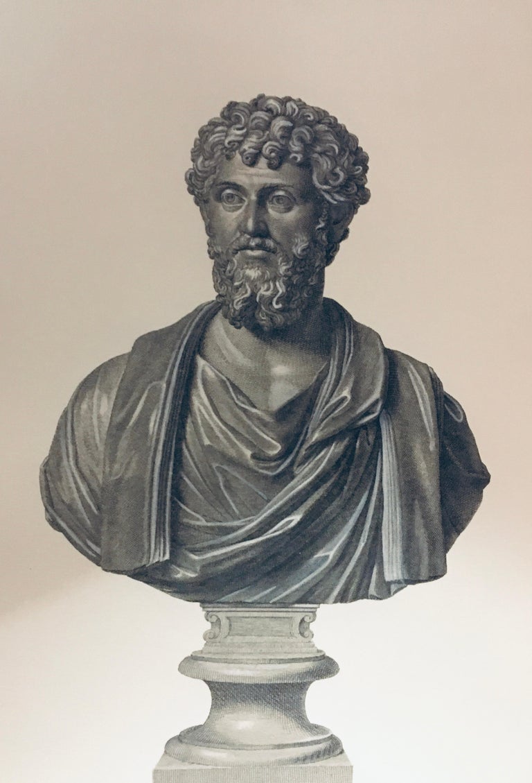 Italian Hand Press with Black Patinated Frame Representing a Roman ...
