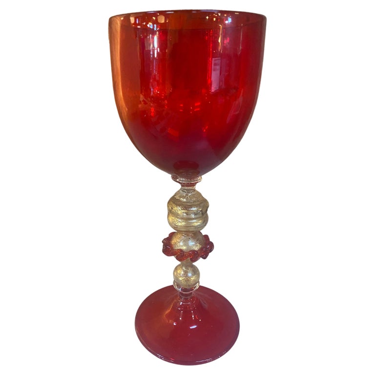 Italian Handcrafted Murano Red Glass 1970s For Sale at 1stDibs