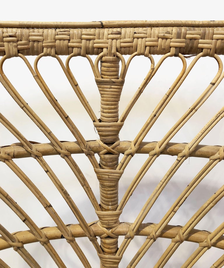 Italian High Wingback Armchair of Bamboo and Rattan at 1stDibs | rattan ...