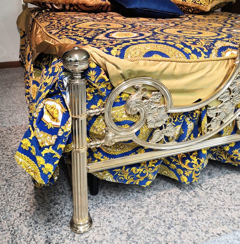 Italian Hollywood Regency Brass King Size Bed Frame, 1980s For Sale at ...