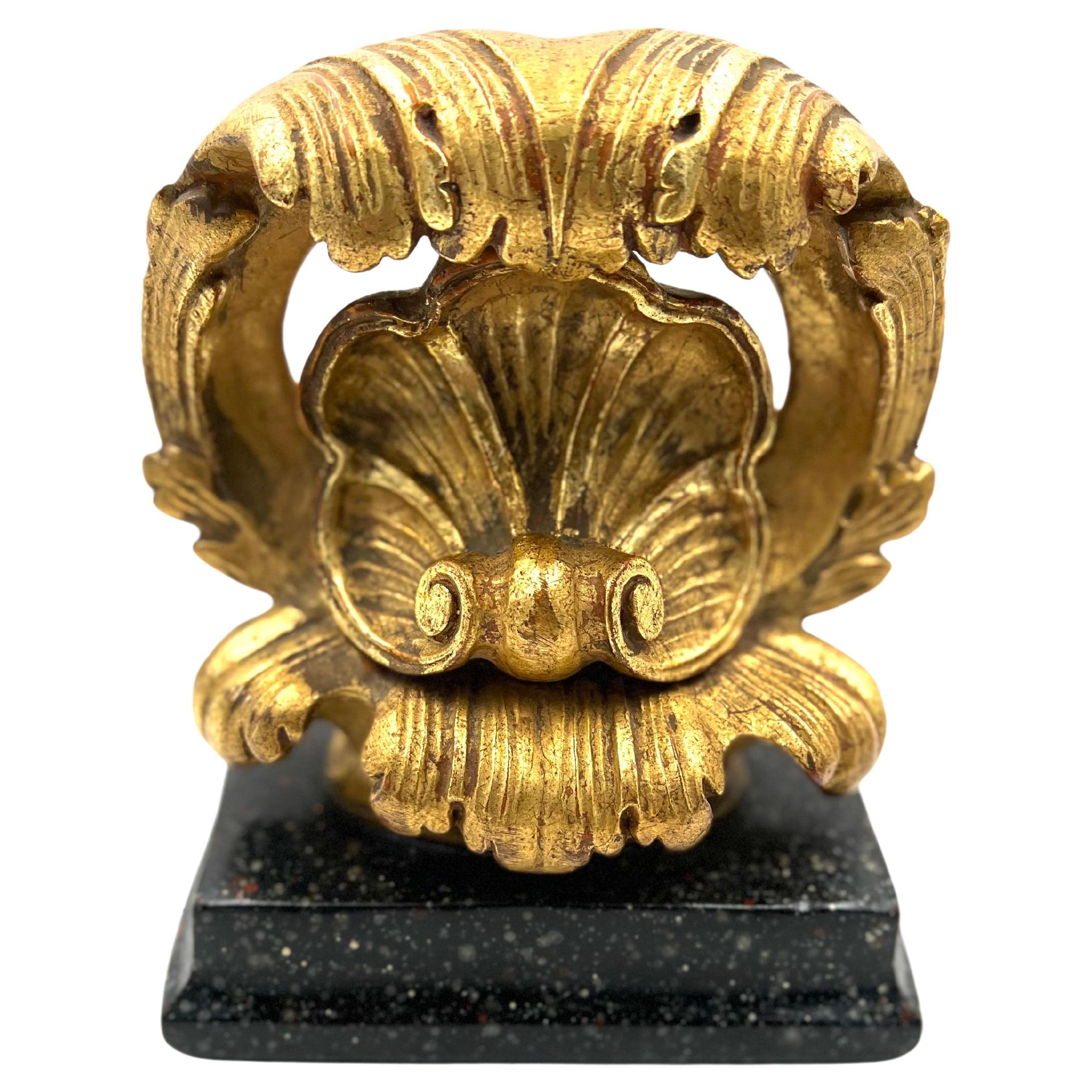 Italian Hollywood Regency Gold Guild Single Bookend by Borghese at 1stDibs