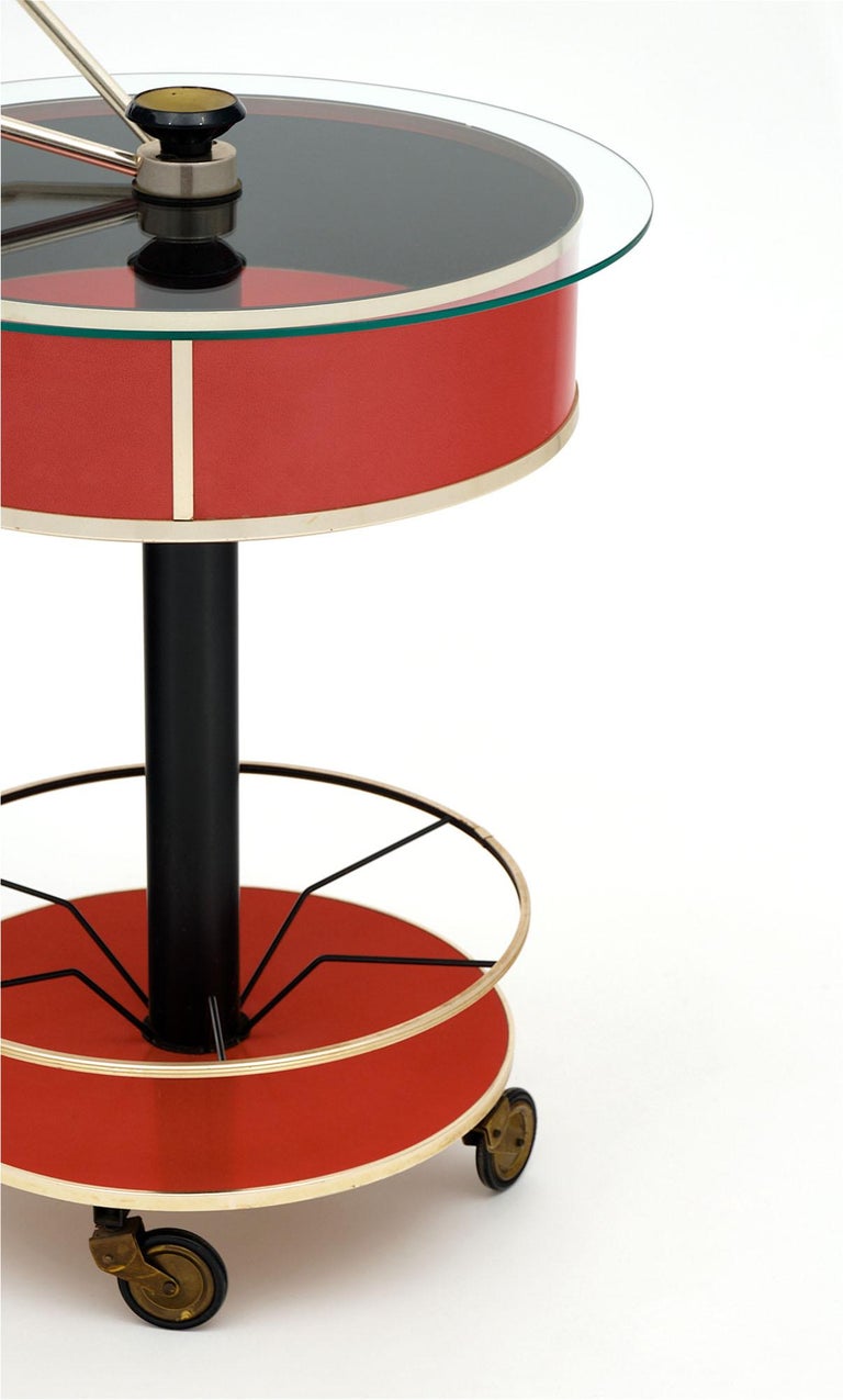 Italian Hydraulic Bar Cart For Sale at 1stDibs