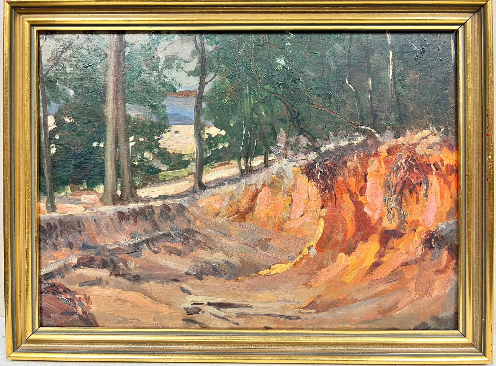 Italian Impressionist - 1930's Italian Oil Painting Woodland Forest ...