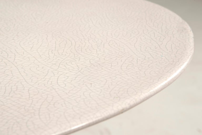 Italian Industrial Style Rounded Ceramic and Iron Table by Castagna ...