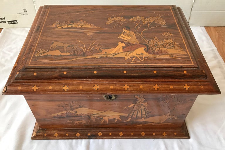 Italian Inlaid Document Box For Sale at 1stDibs