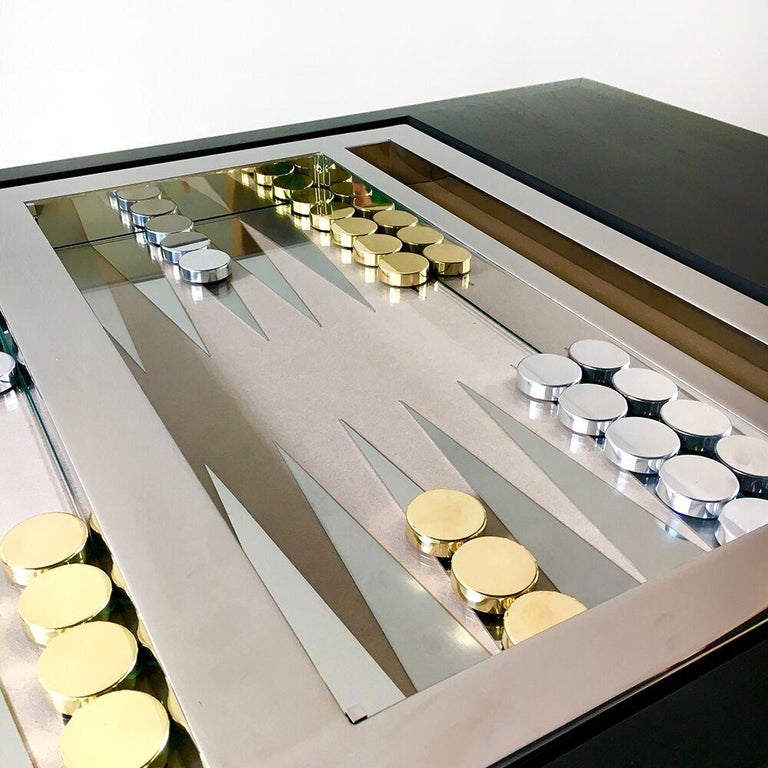 Italian Inspired Fliptop Backgammon Table Created by Talisman at 1stDibs