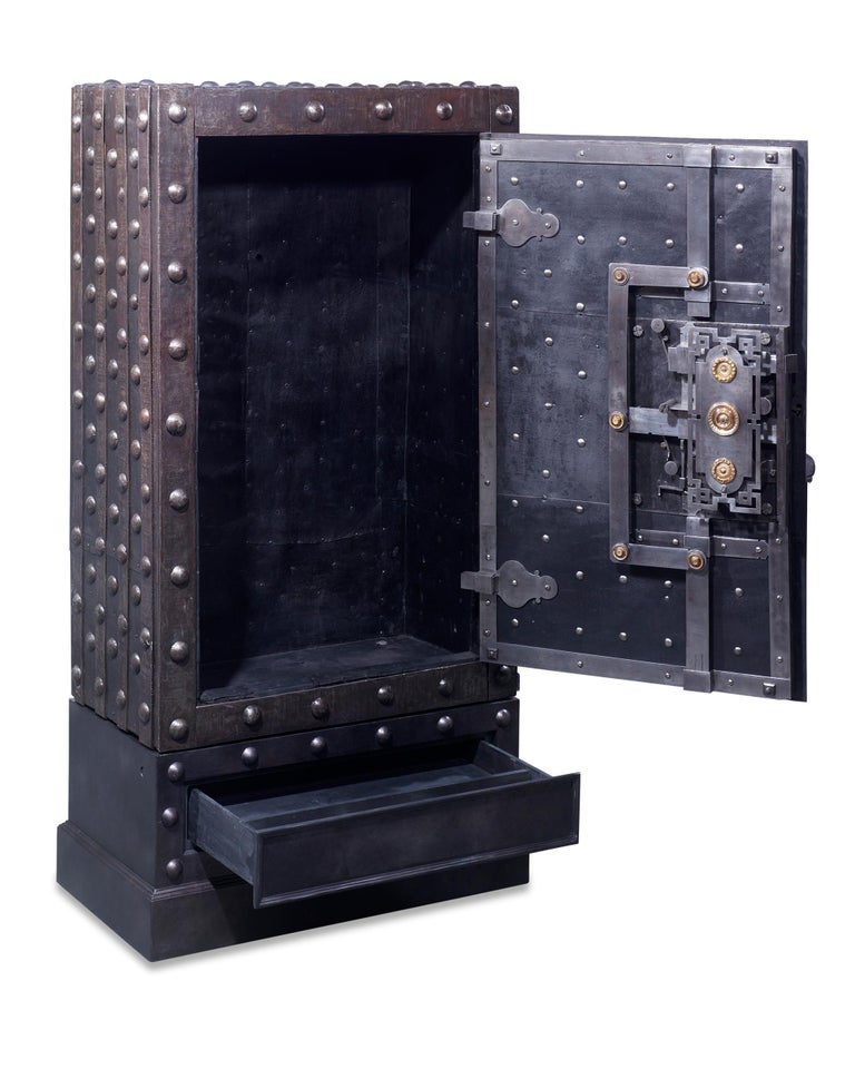 Italian Iron Floor Safe at 1stDibs | italian floor safe 1800s