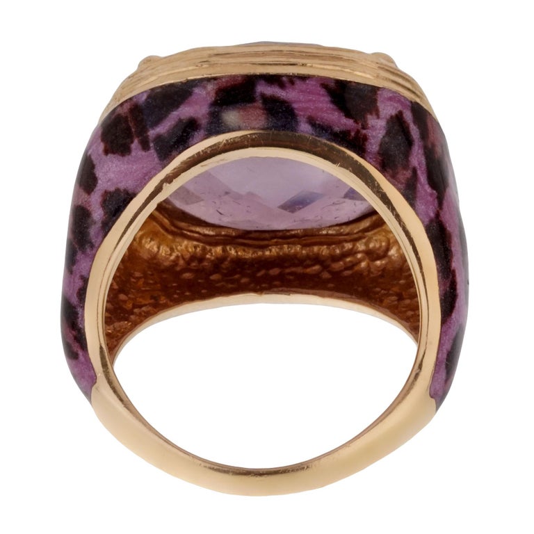 Italian Ladies Amethyst Cocktail Ring For Sale at 1stDibs | italian ...