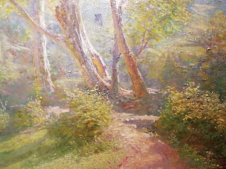 Italian Landscape, Cleto Luzzi 20th Century Oil Italian Countryside ...