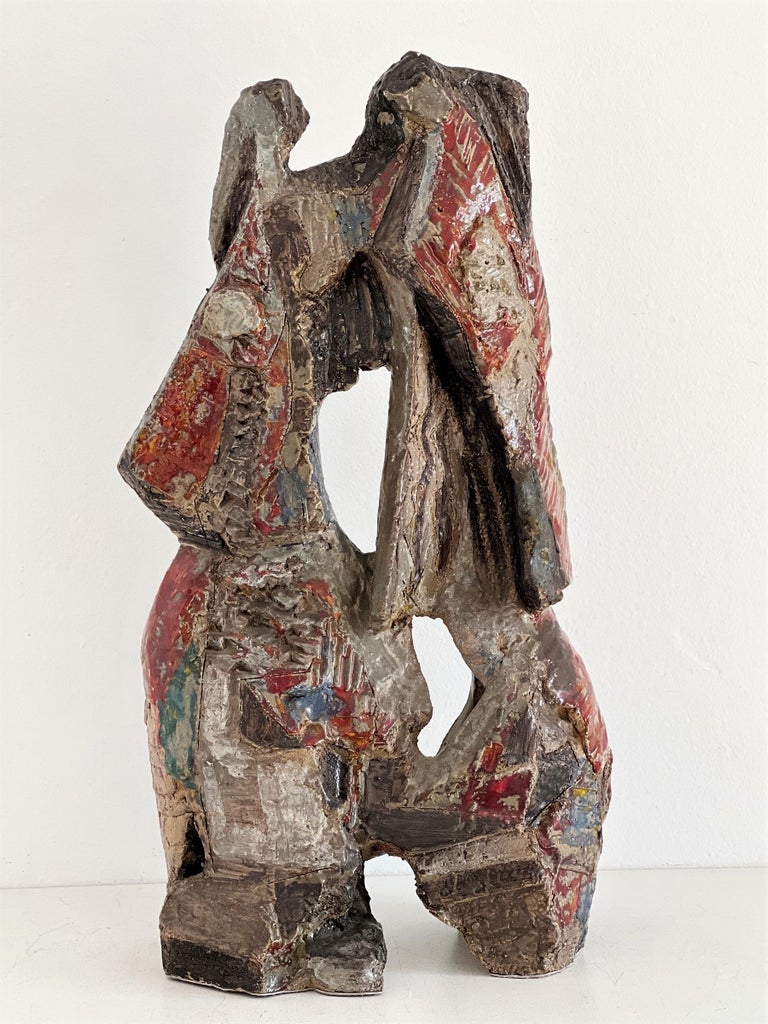 Italian Large Majolica Terracotta Sculpture with Lustre by Adolfo ...