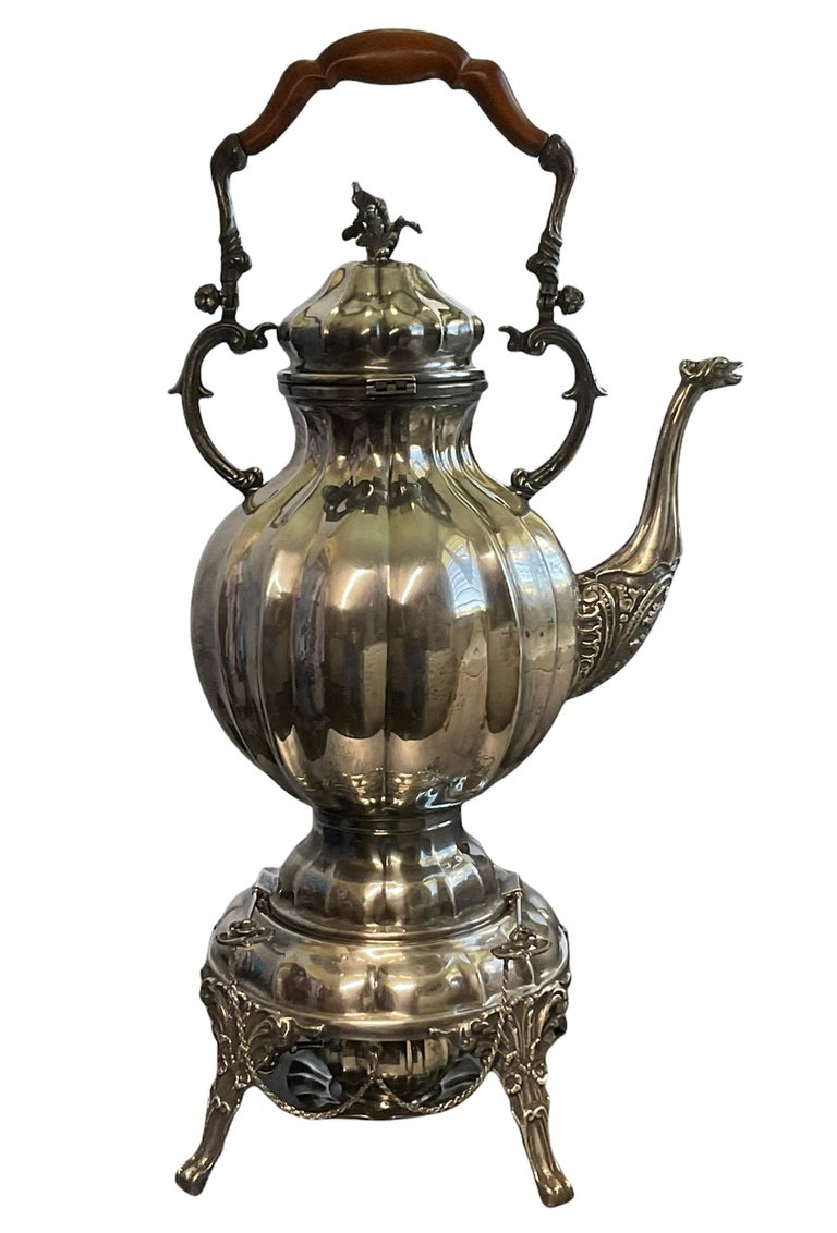Italian Large Sterling Silver 925 Teapot Kettle with Stand by Alfredo A ...