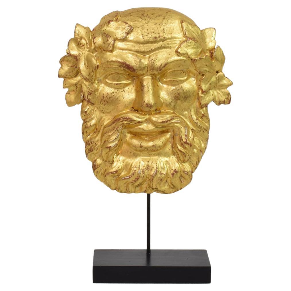 Italian, late 18th Century, Giltwood Bacchus Head Ornament For Sale at ...