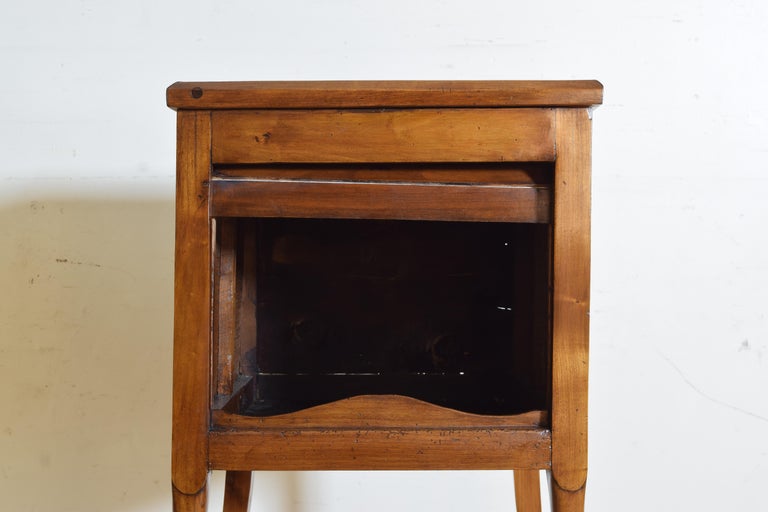 Italian Late Neoclassic Cherrywood Tamboor Front Marble Top Table, 4thq ...