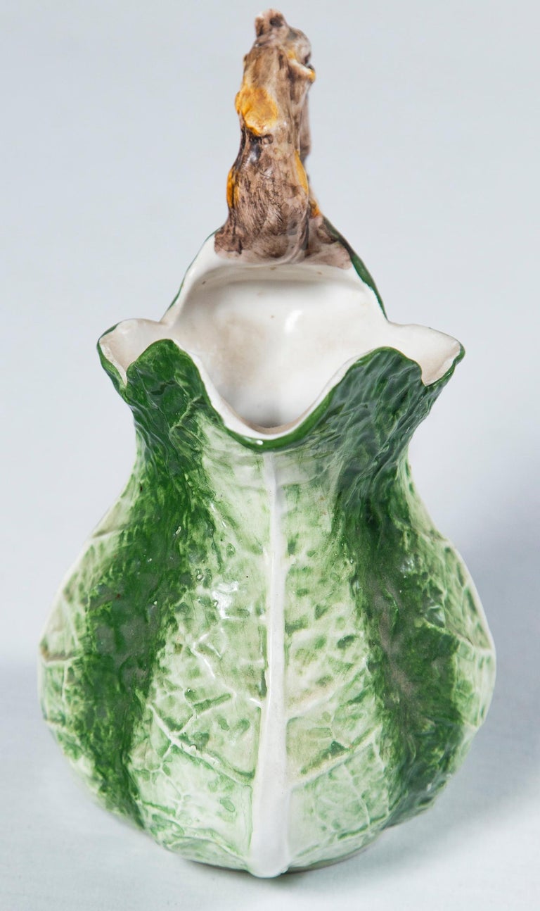 Italian Leaf Form Ceramic Pitcher For Sale at 1stDibs