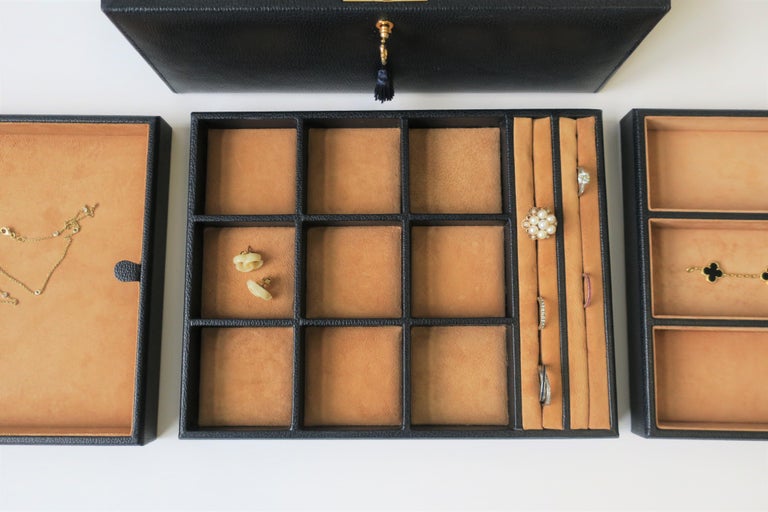 Italian Leather and Suede Jewelry Box at 1stDibs | italian leather ...