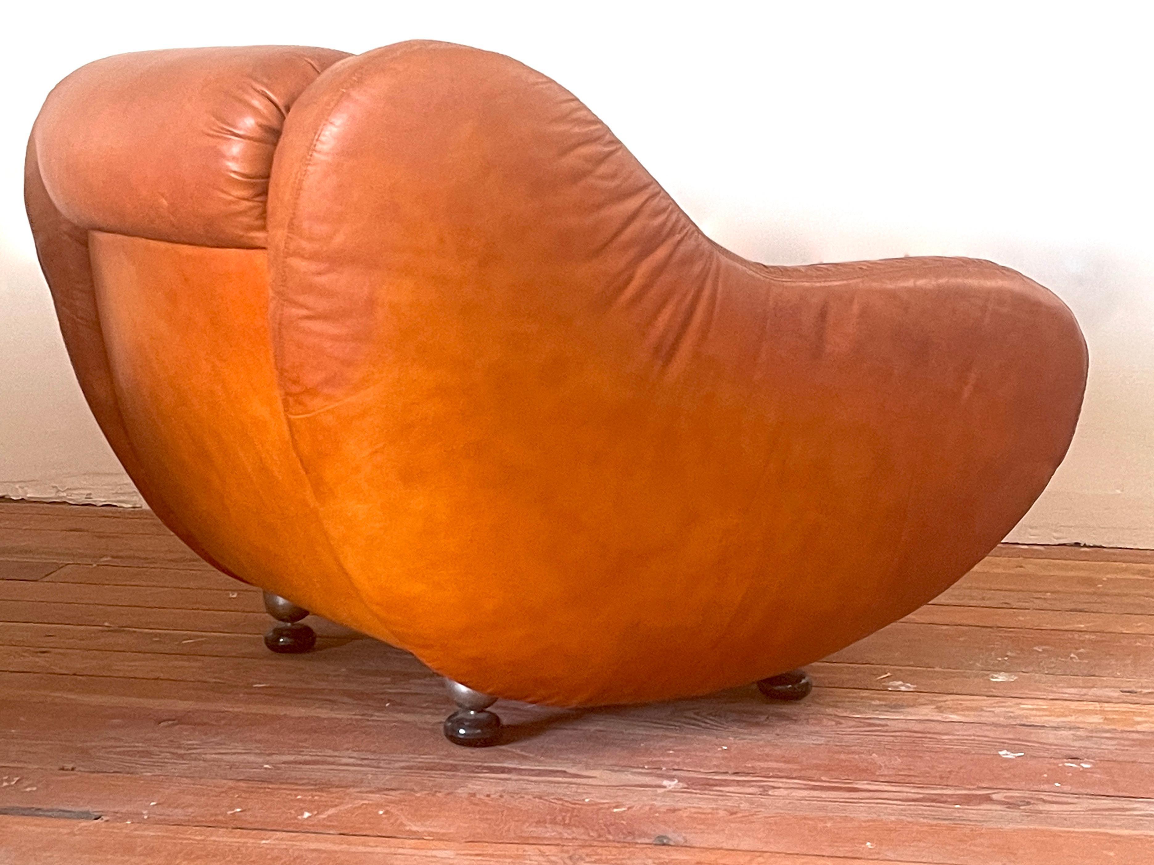 Italian Leather Club Chairs For Sale at 1stDibs