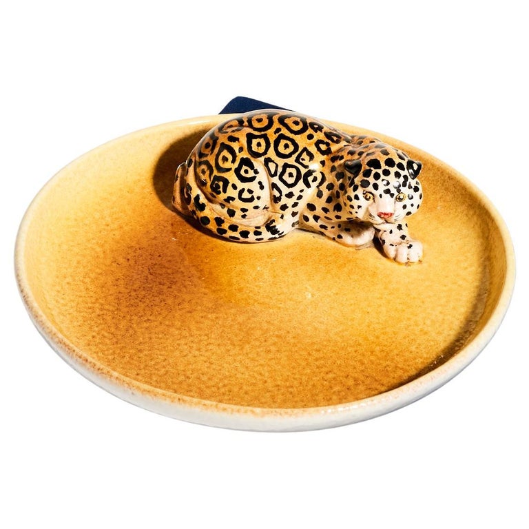 Italian Leopard Ceramic Dish at 1stDibs
