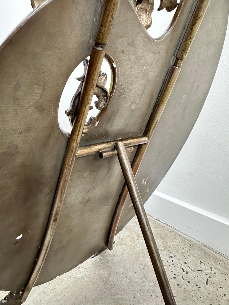 Italian Liberty Free Standing Console Mirror with Brass Frame, 1900 For ...