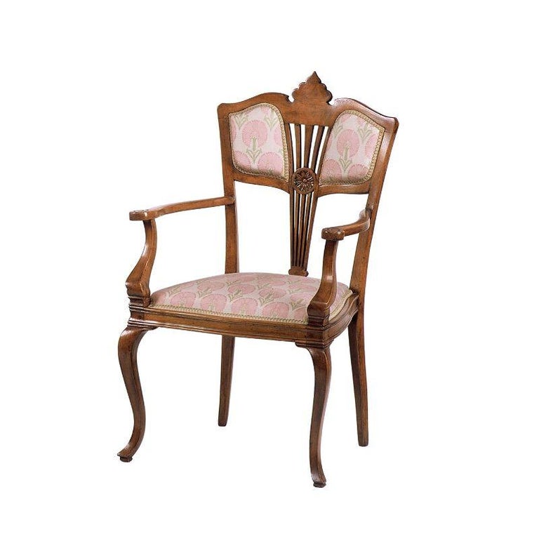 Italian Liberty Pink Chair For Sale at 1stDibs