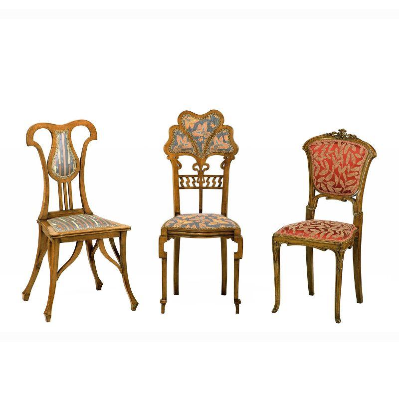 Italian Liberty Red Chair For Sale at 1stDibs