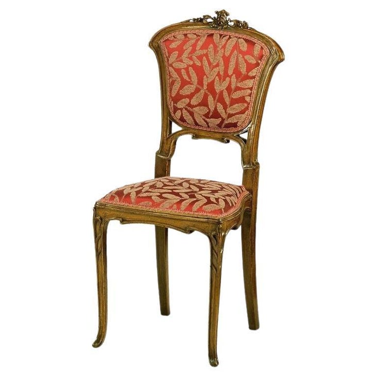 Italian Liberty Red Chair For Sale at 1stDibs
