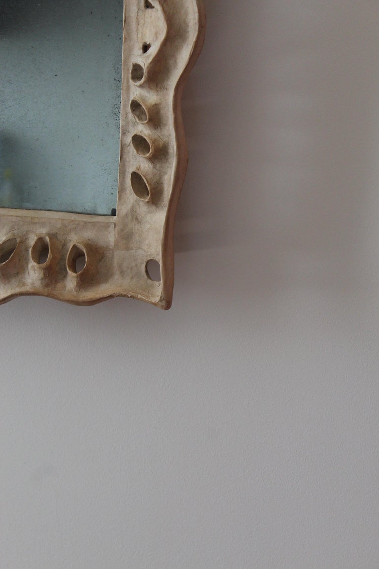 Italian Liberty, Wall Mirror, Papier-mâché, Mirror Glass, Italy, c ...