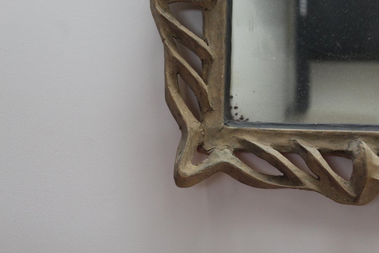 Italian Liberty, Wall Mirror, Papier-mâché, Mirror Glass, Italy, c ...