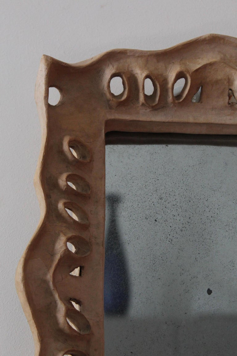 Italian Liberty, Wall Mirror, Papier-mâché, Mirror Glass, Italy, c ...