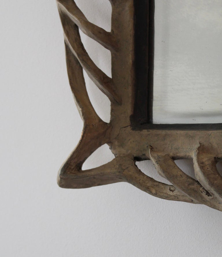 Italian Liberty, Wall Mirror, Papier-mâché, Mirror Glass, Italy, c ...