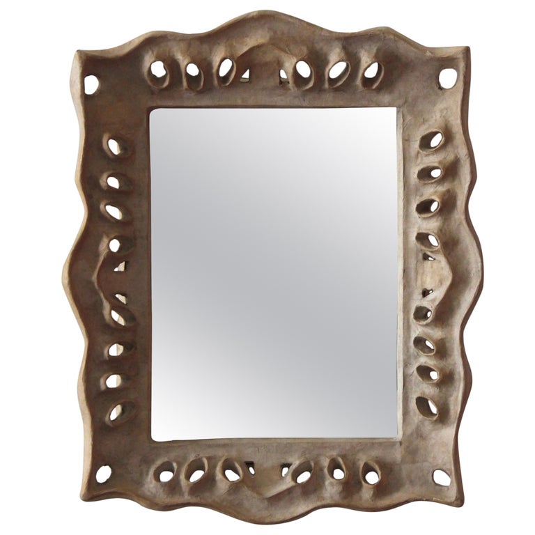 Italian Liberty, Wall Mirror, Papier-mâché, Mirror Glass, Italy, c ...
