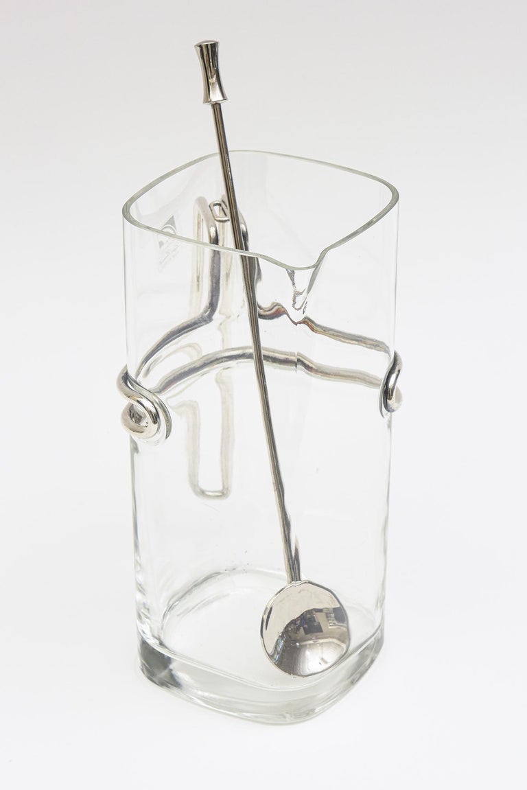 Italian Light and Music Glass, Silver Martini Shaker by Luigi Bormioli ...