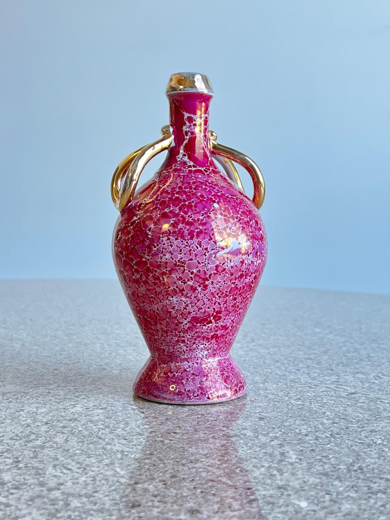 Italian Limoges Porcelain Burgundy and Gold For Sale at 1stDibs
